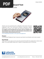 Grooved Peg Board | PDF | Neurology | Neuropsychology