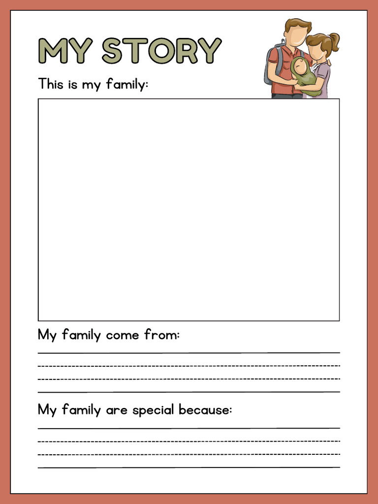 Brown Green Organic My Family Social Studies Worksheet | PDF