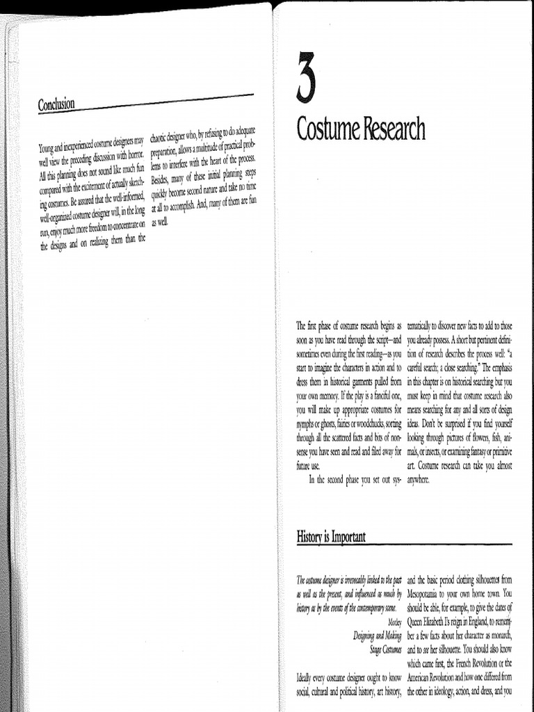 Researching For Costumes | PDF