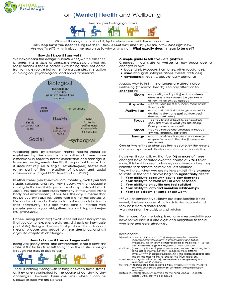 Understanding Mental Health Wellbeing | PDF | Mind | Mental Health