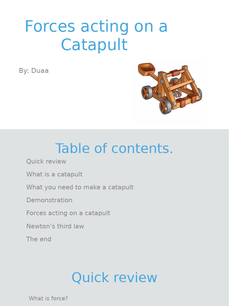 Forces on a Catapult Explained | PDF