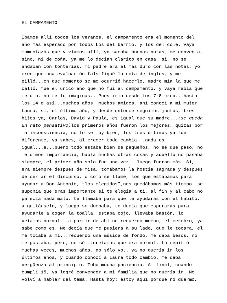 Recuerdos del Campamento y su Impacto | PDF