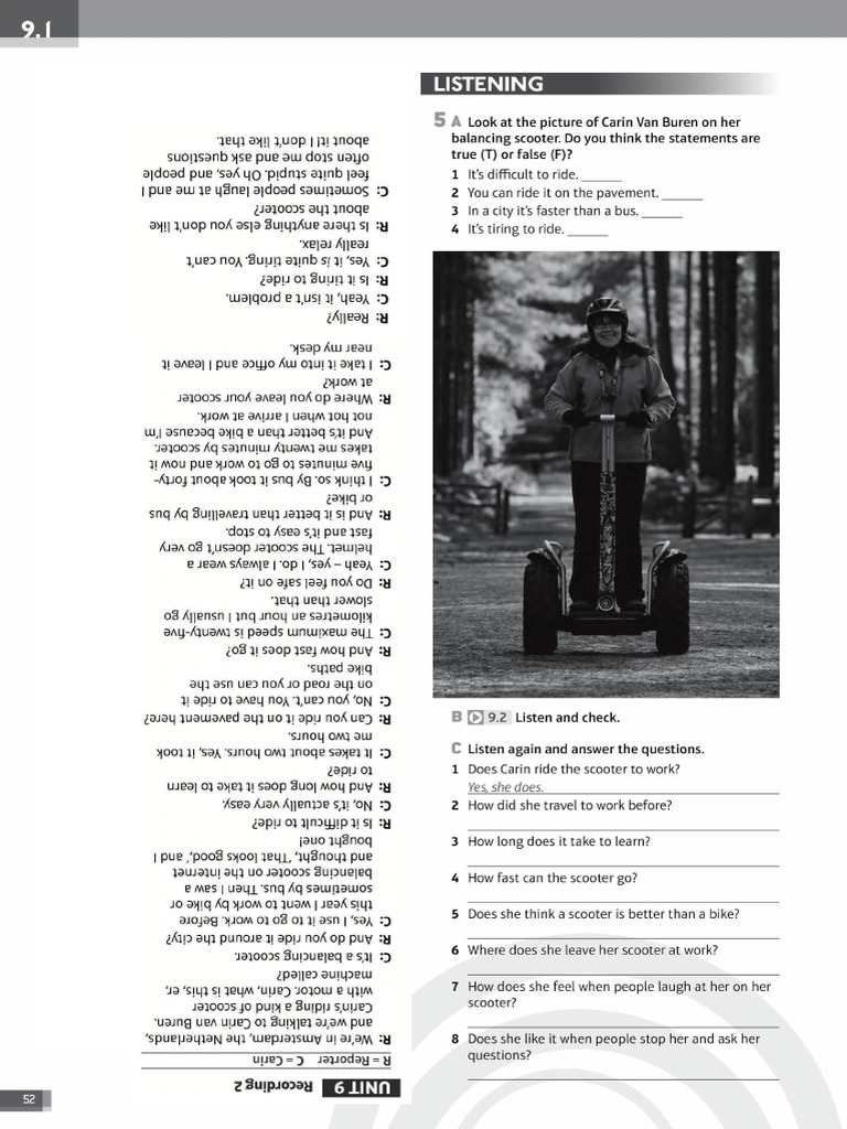 ! SO U9 WB LISTENING Can - Have To - 2 | PDF