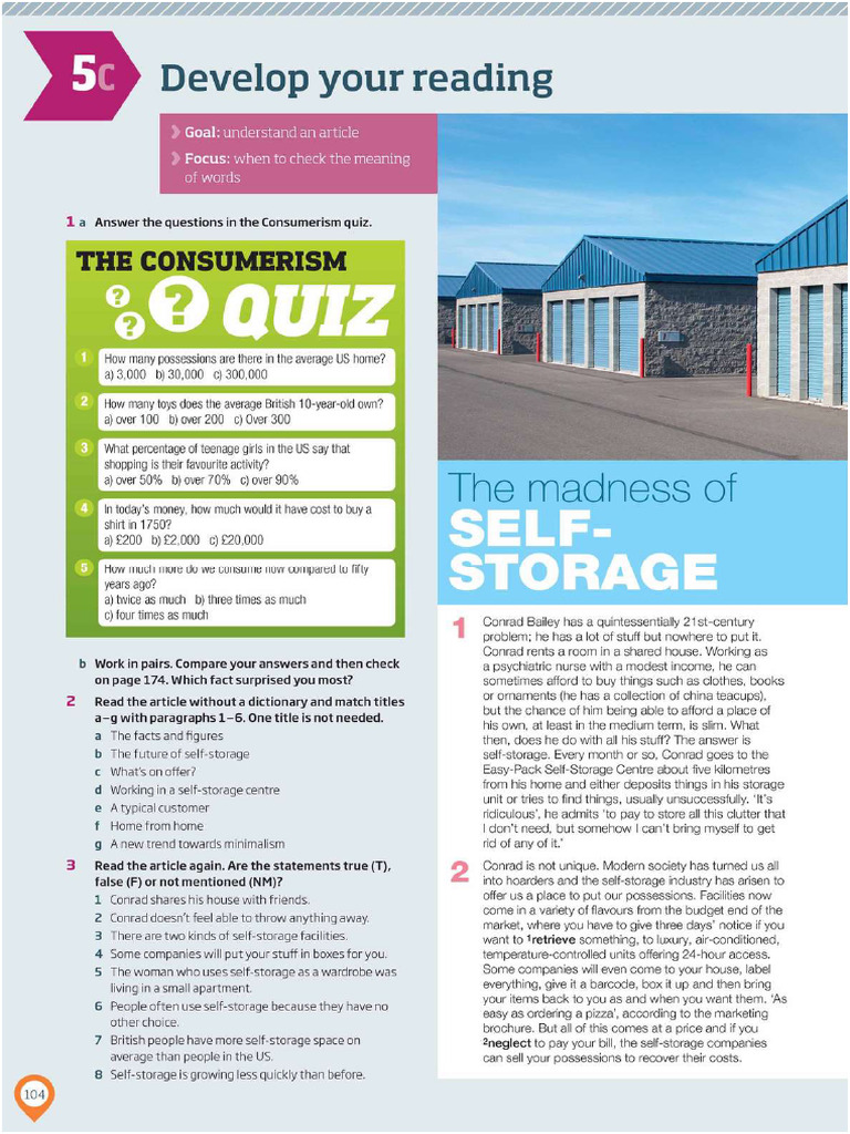 b2+ listening 5 a, reading 5c | PDF