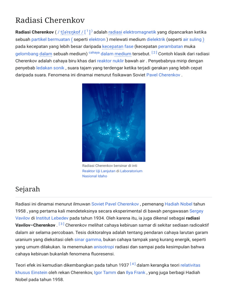 Cherenkov Radiation | PDF