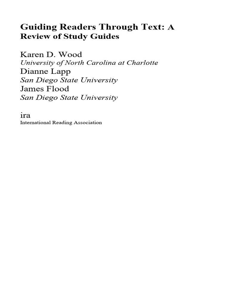 Guiding Readers Through Text - Book | PDF | Reading Comprehension ...
