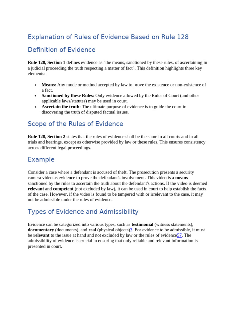 Evidence Rule 128129130 Inc | PDF | Evidence (Law) | Evidence