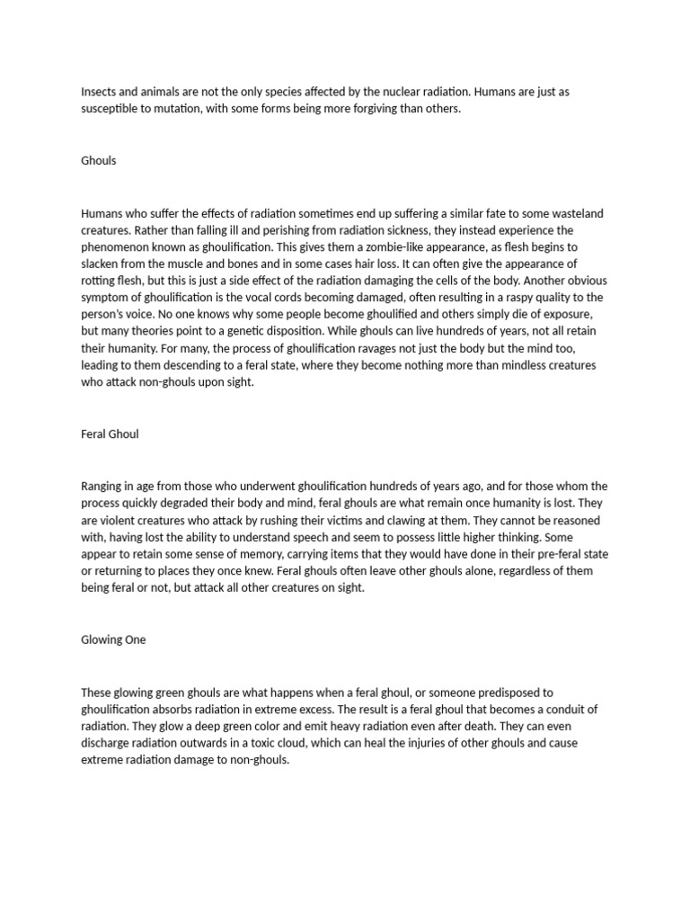 Insects and Animals Are Not The Only Species Affected by The Nuclear ...