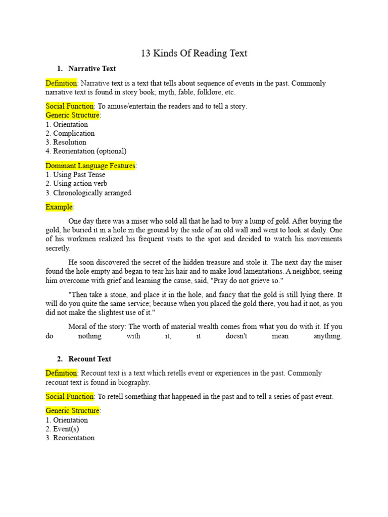 14 Kinds of Reading Text | PDF | Skin | Healthy Diet