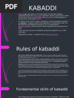 Kabaddi Skills: Offense and Defense Guide | PDF | Sports | Team Sports