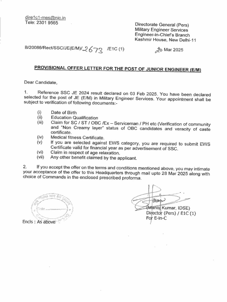 Offer JE (EM) | PDF