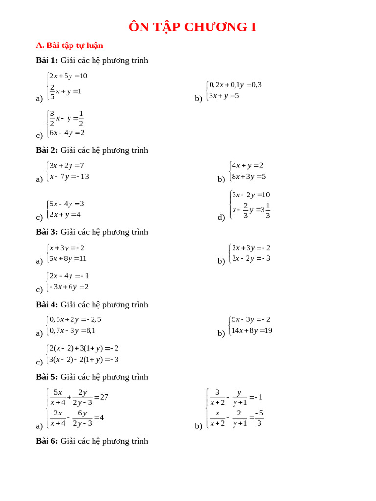 C 1 - 5 On Tap Chuong 1 | PDF