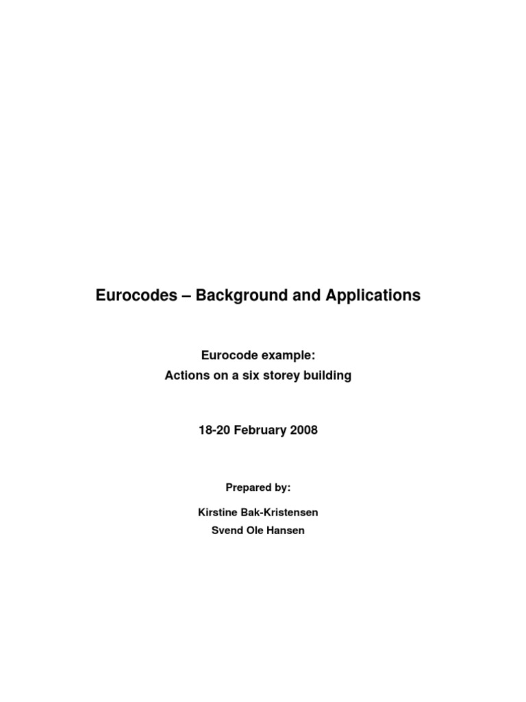 Eurocode Example Load Combinations | PDF | Wound | Snow