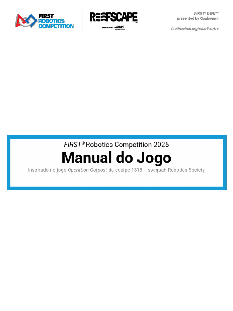 FRC Manual Do Jogo Reefscape | PDF