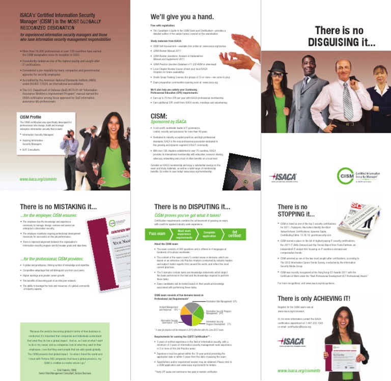 CISM Brochure | PDF | Information Security | Professional Certification
