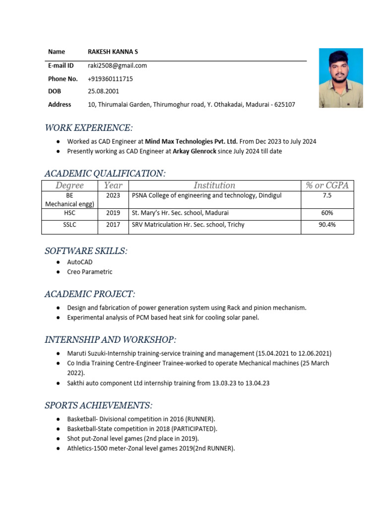 RAKESH RESUME | PDF