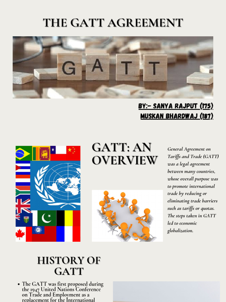 GATT AGREEMENT _20240318_131647_0000 | PDF | General Agreement On Tariffs And Trade | World ...