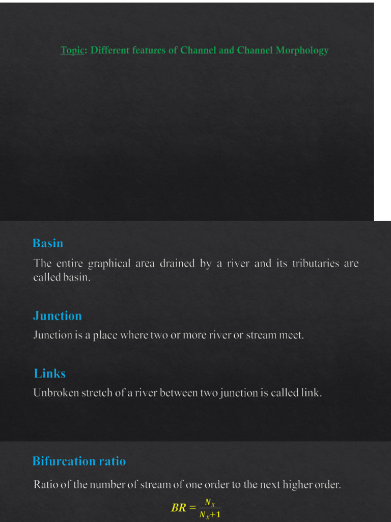 Geomorphology - 21 - Different Feature of Channel Pattern | PDF
