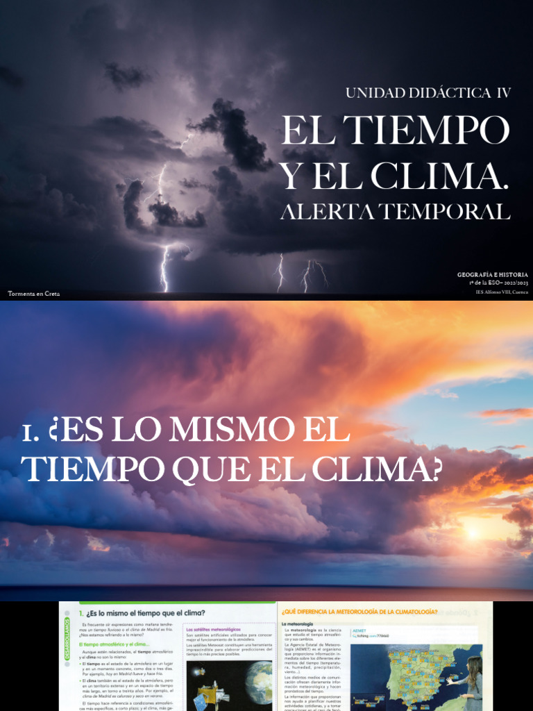Tiempo y Clima: Conceptos y Elementos | PDF | Nube | Precipitación