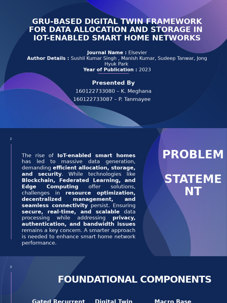GRU Digital Twin Framework for Smart Homes | PDF | Internet Of Things ...