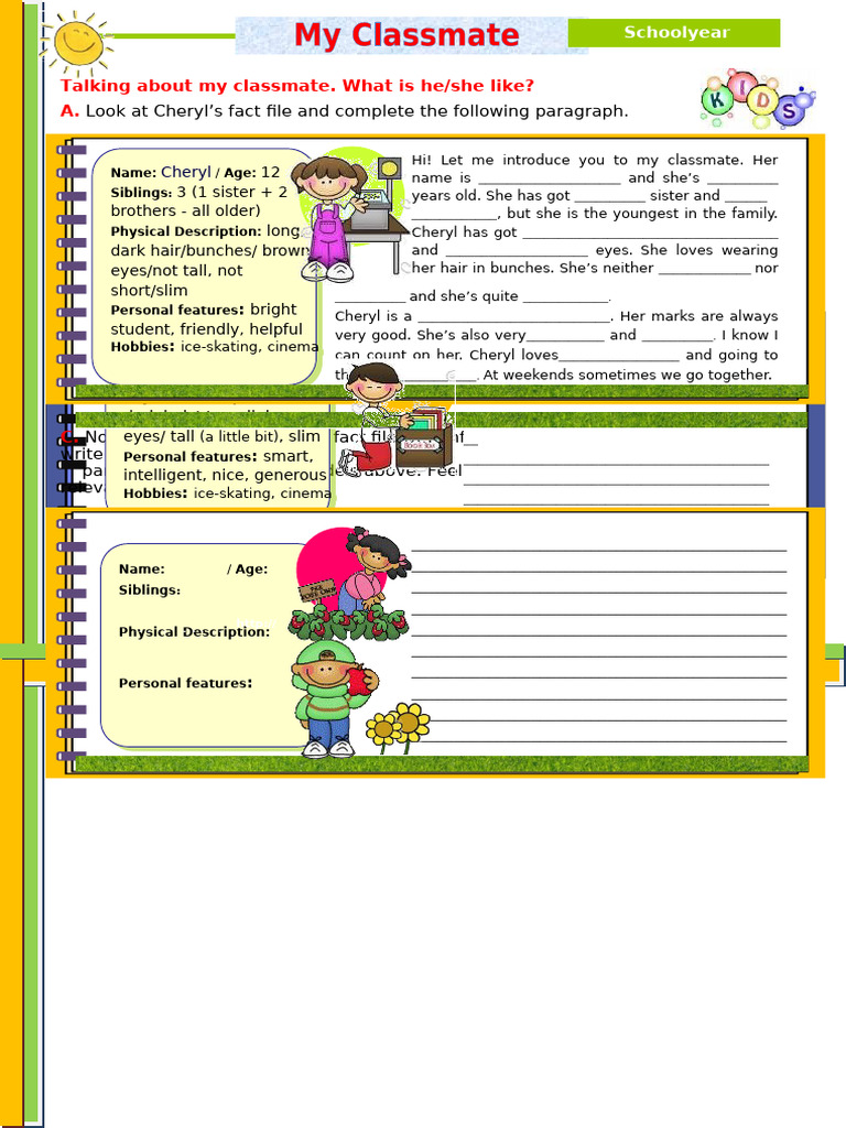 Classmate Introduction Template | PDF