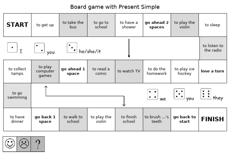 Board Game With Present Simple | PDF