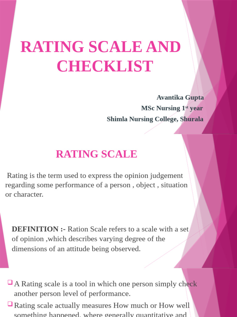 Rating Scale and Checklist | PDF | Performance Appraisal | Cognition