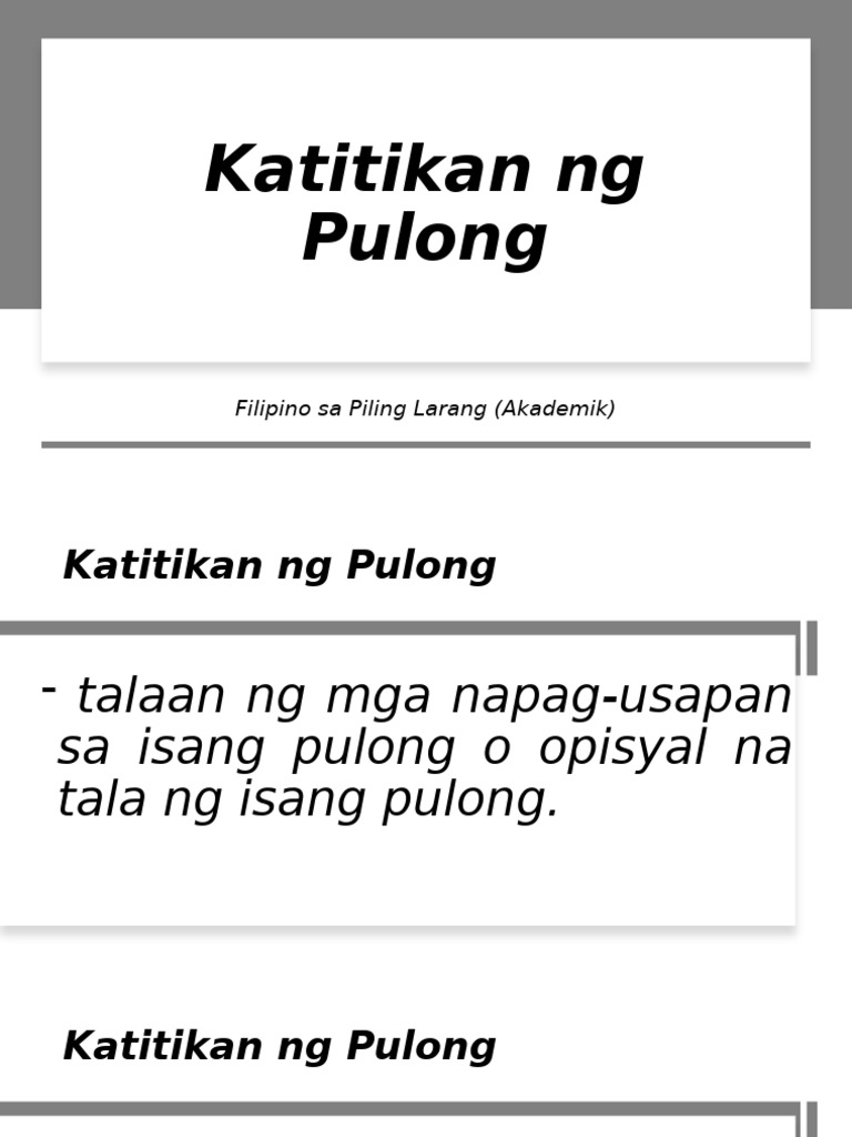 Katitikan NG Pulong | PDF