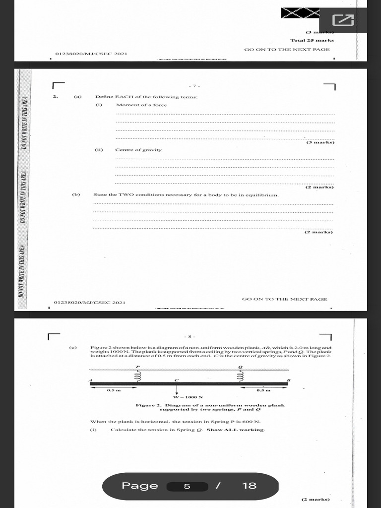 CSEC Physics Past Papers & Solutions | PDF