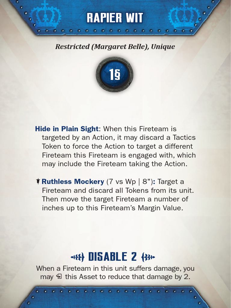 Wyrd - TOS - KingsEmpire - English - Rapier Wit | PDF