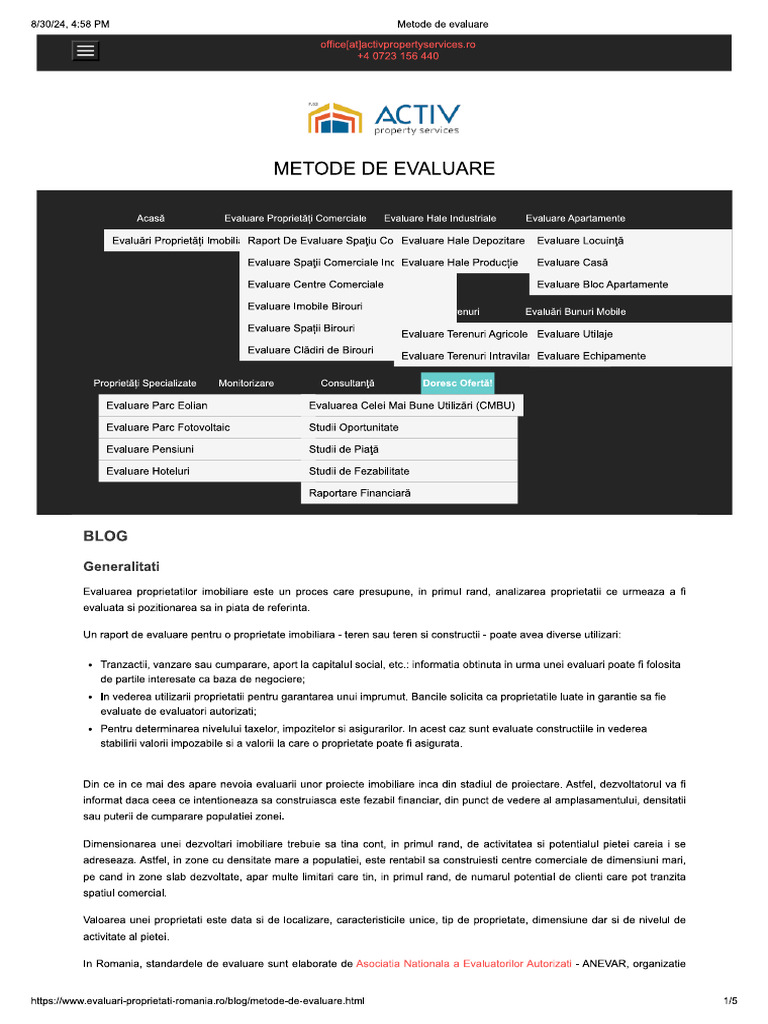 Metode de evaluare | PDF