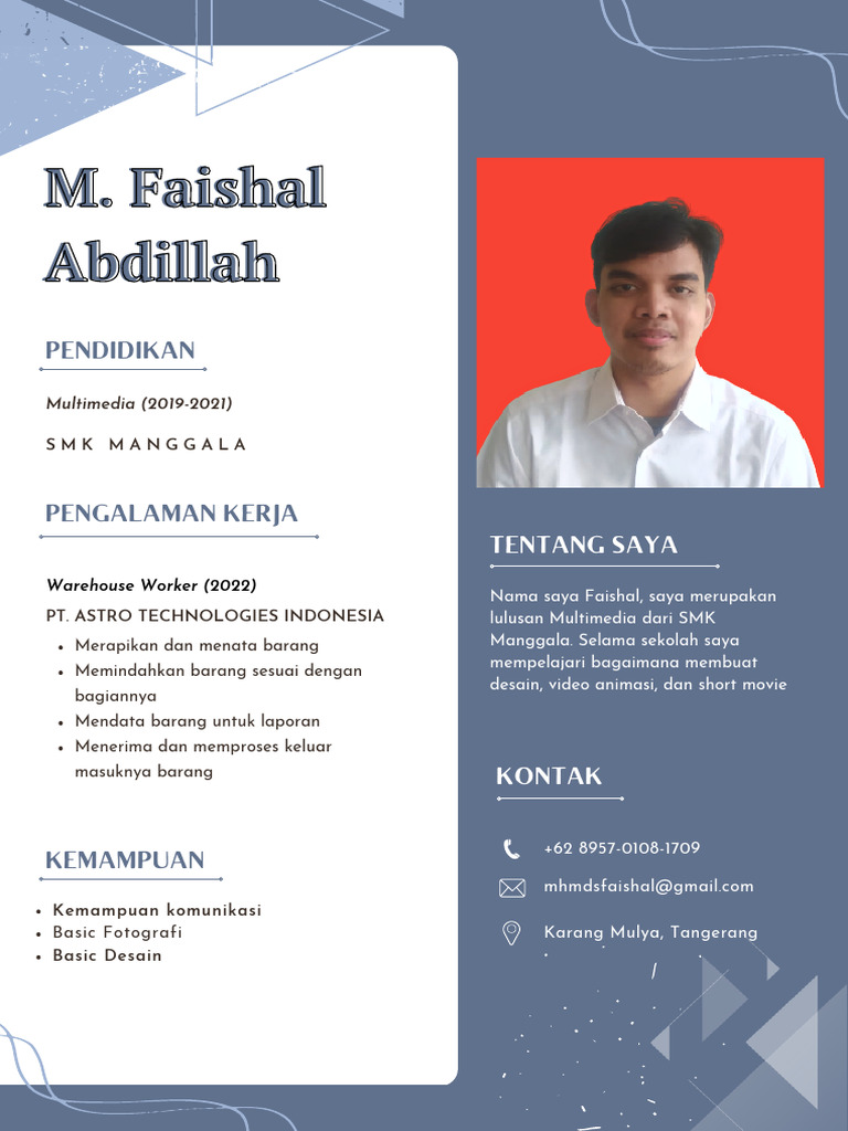 CV Muhammad Faishal Abdillah | PDF