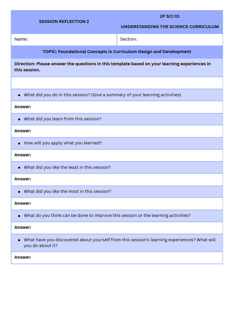 Session Reflection 2 | PDF
