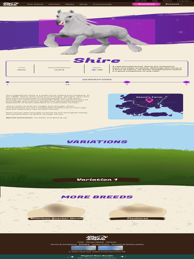 Shire Horse Breed Star Stable | PDF