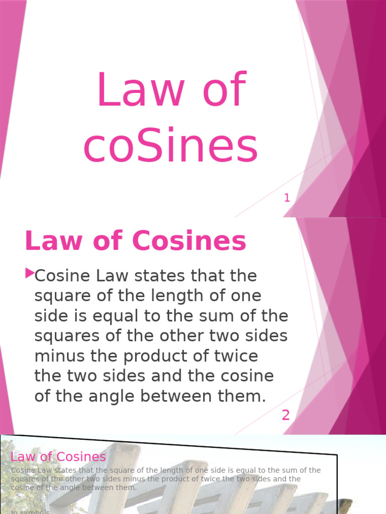 Law of Cosines LECTURE | PDF | Euclid | Algebra