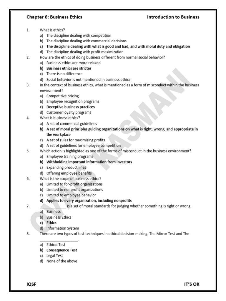 Chapter 6 - Business Ethics | PDF | Corporate Social Responsibility | Business Ethics