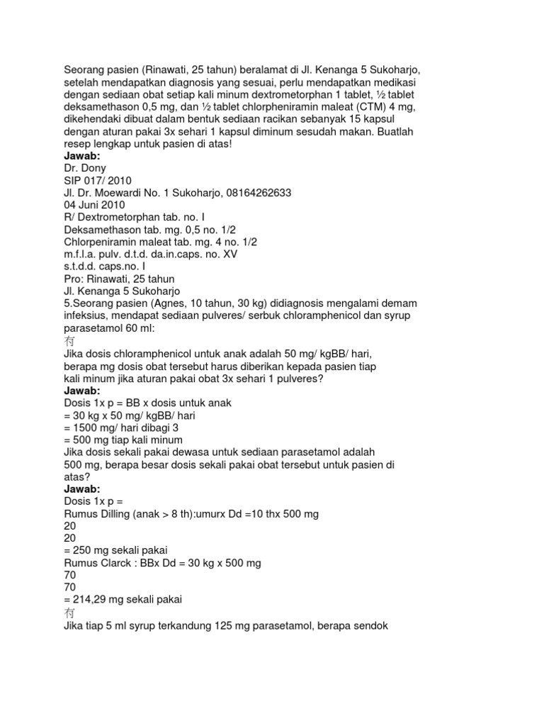 Contoh Resep | PDF | Pengembangan Diri | Kesehatan Holistik