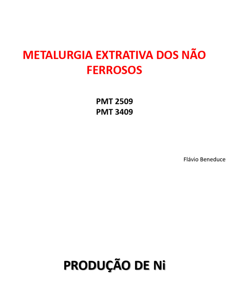 Refino Níquel | PDF | Liga | Ciência de Materiais