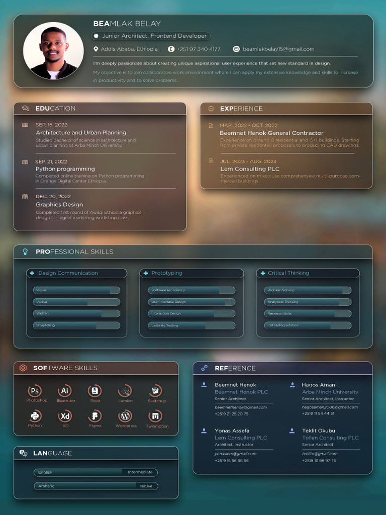 Beamlak Belay 2023 Architect, Frontend Developer | PDF