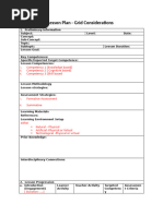 CBC Lesson Plan Format and Components | PDF