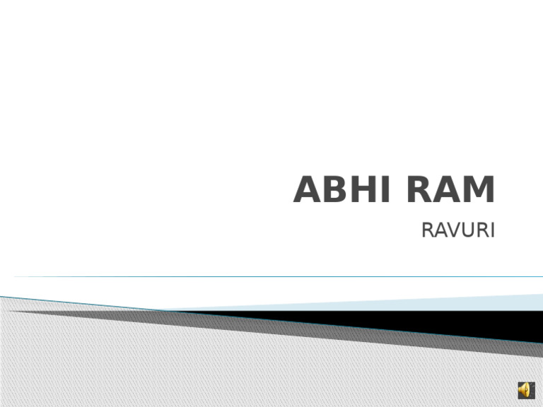 Abhi Ram | PDF