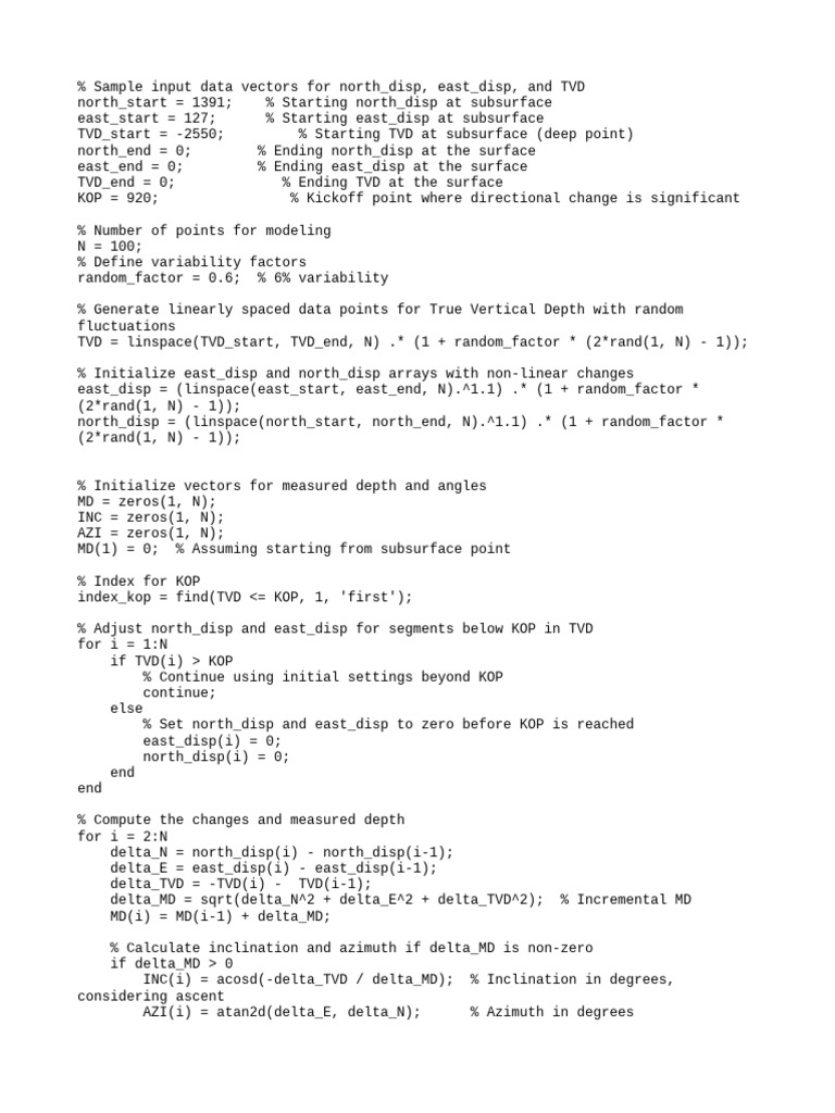 Reversse Minimum Curvature | PDF | Azimuth | Applied Mathematics