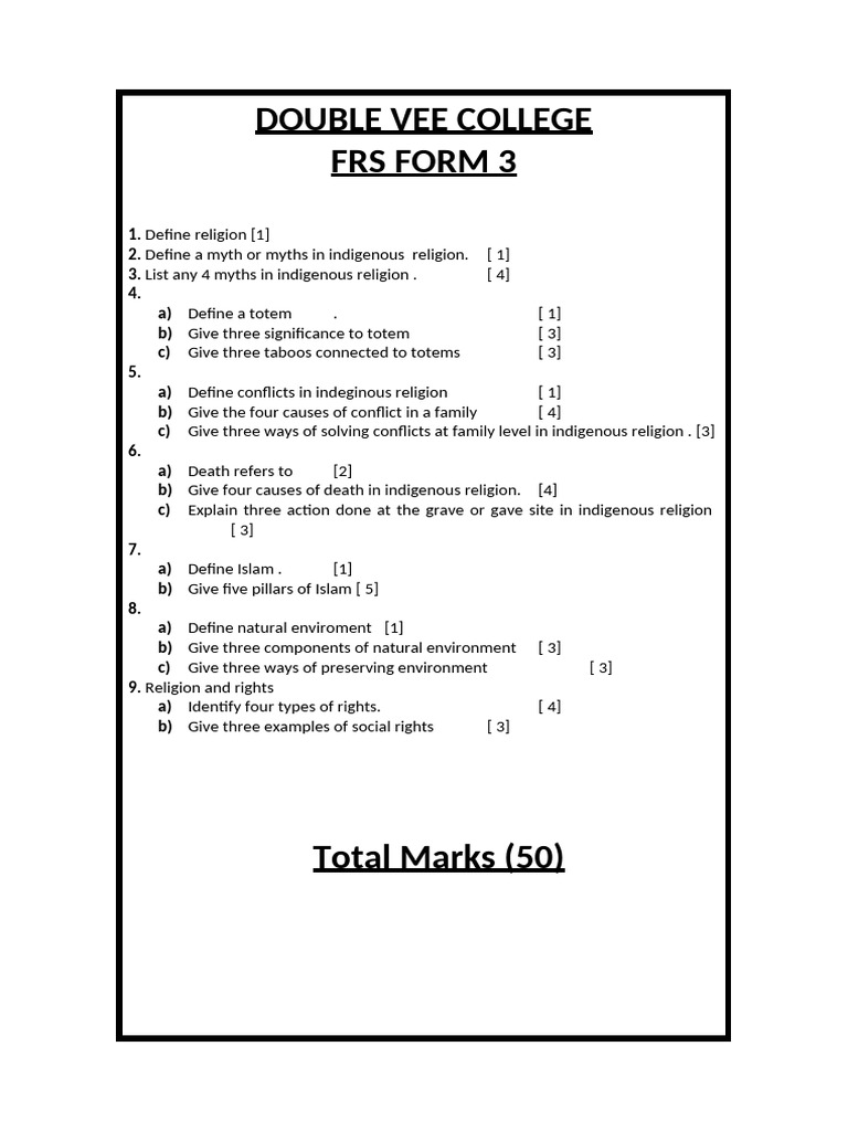 Frs Form 3 | PDF