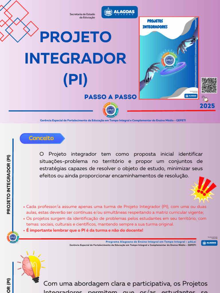 Passo A Passo - Projetos Integradores | PDF | Tempo | Pedagogia