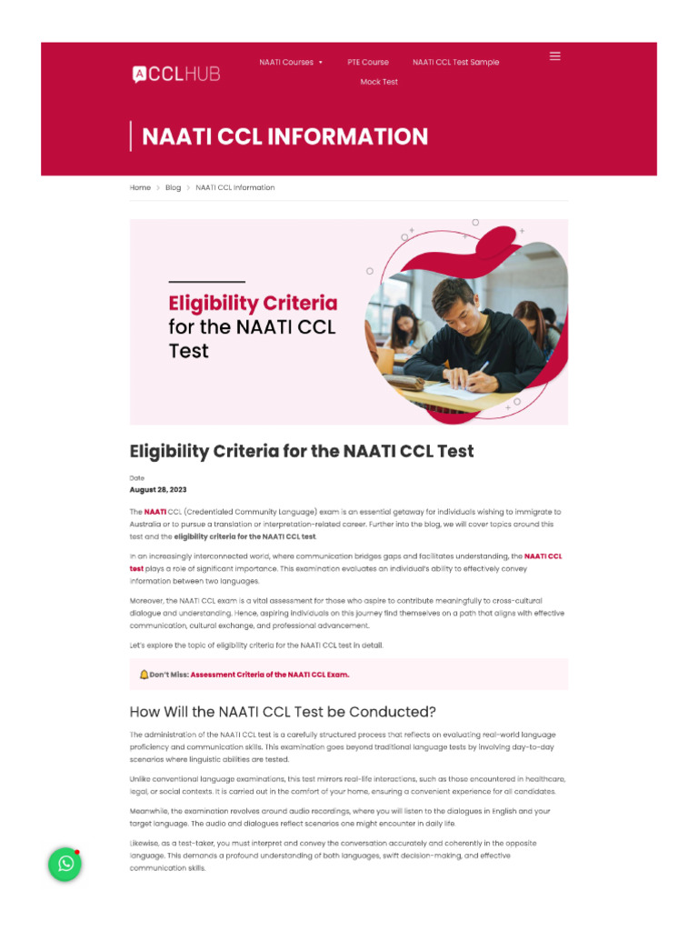 11. eligibility-criteria-for-the-naati-ccl-test | PDF