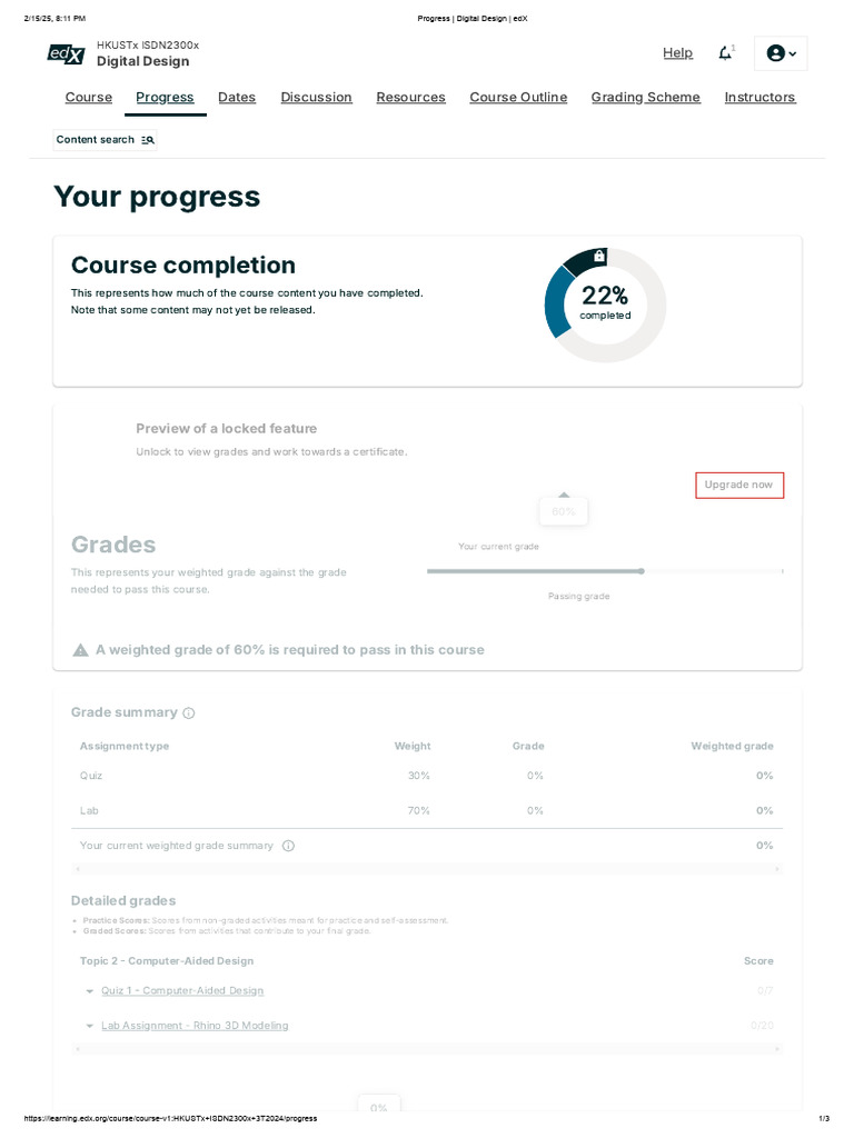 Progress - Digital Design - EdX | PDF