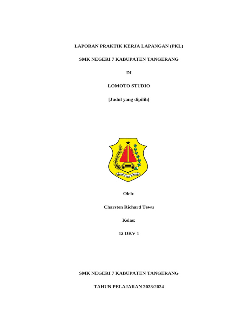 Laporan PKL Desain di Lomoto Studio | PDF
