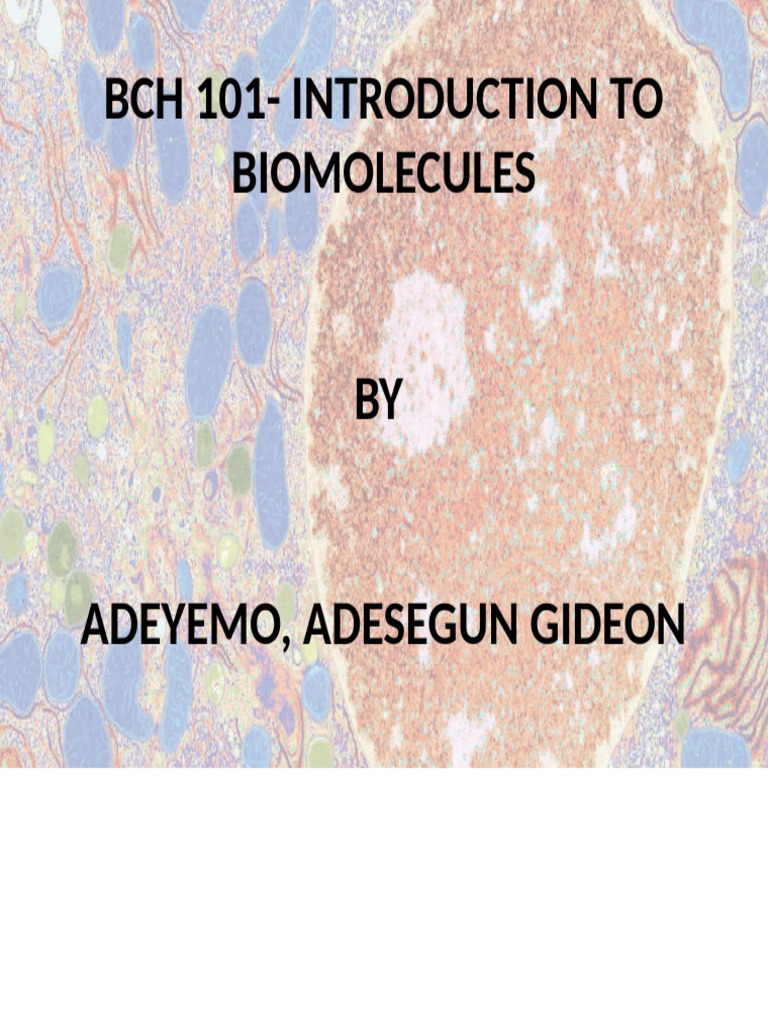 BriefHistoryofBiochemistry BCH 101 | PDF | Biochemistry | Chemistry