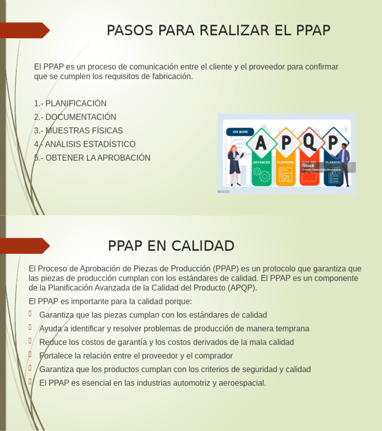 Guía del Proceso PPAP en Calidad | PDF