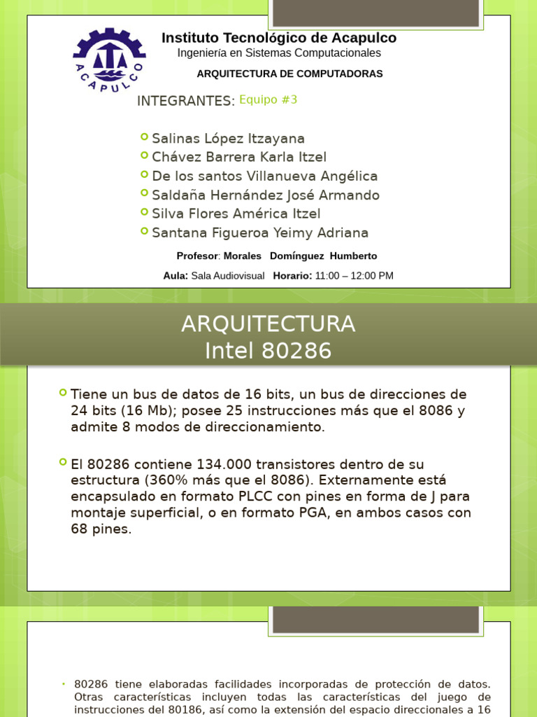 Arquitectura del Microprocesador 80286 | PDF | Microprocesador ...